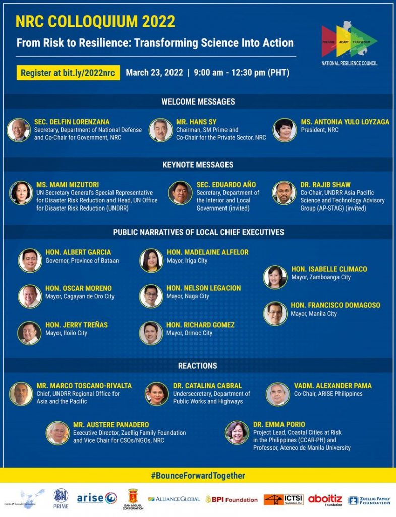 [NRC COLLOQUIUM] From Risk to Resilience: Transforming Science Into ...